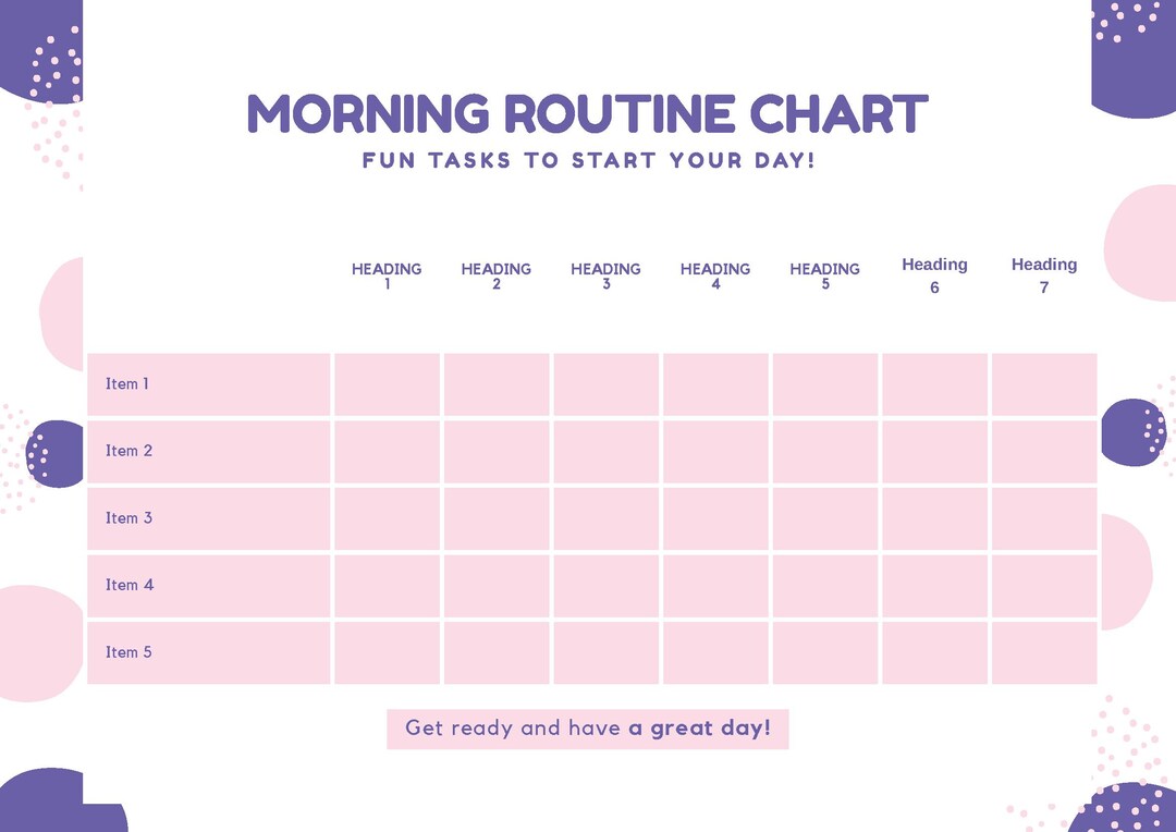 Printable Morning & Bedtime Routine Charts for Kids – Visual Schedule ...