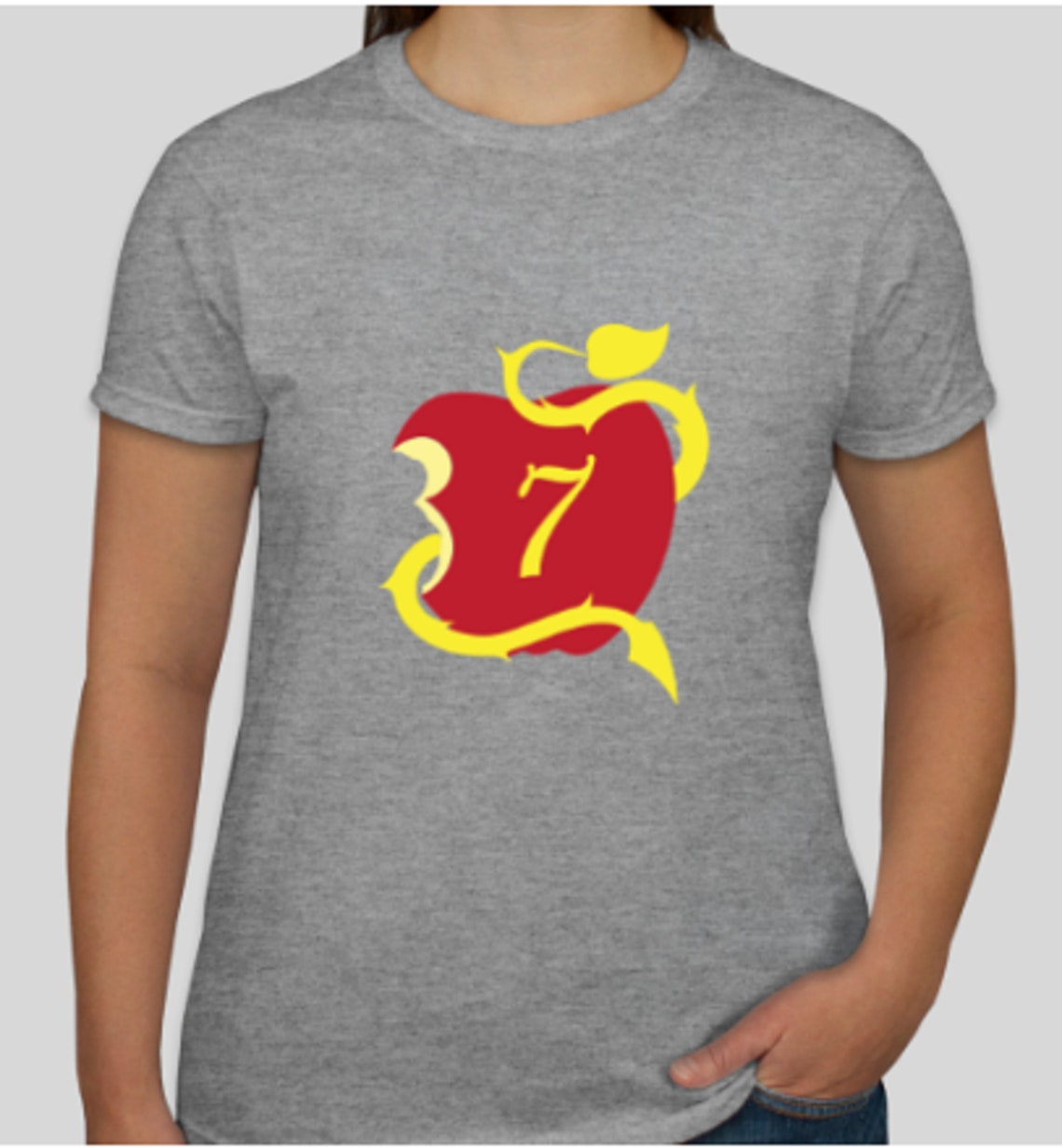 Descendants Apple With Numbers Digital Download - Etsy