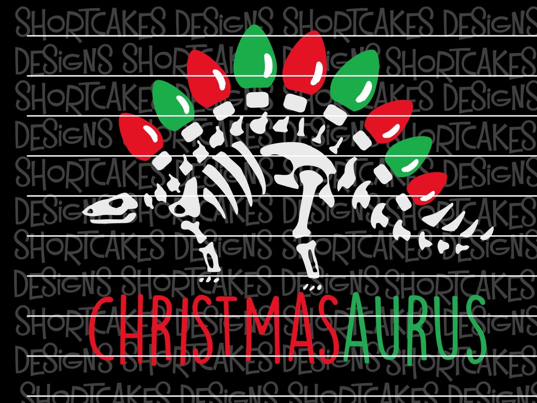 Christmasaurus Christmas Dinosaur Stegosaurus Digital Download Svg/png ...