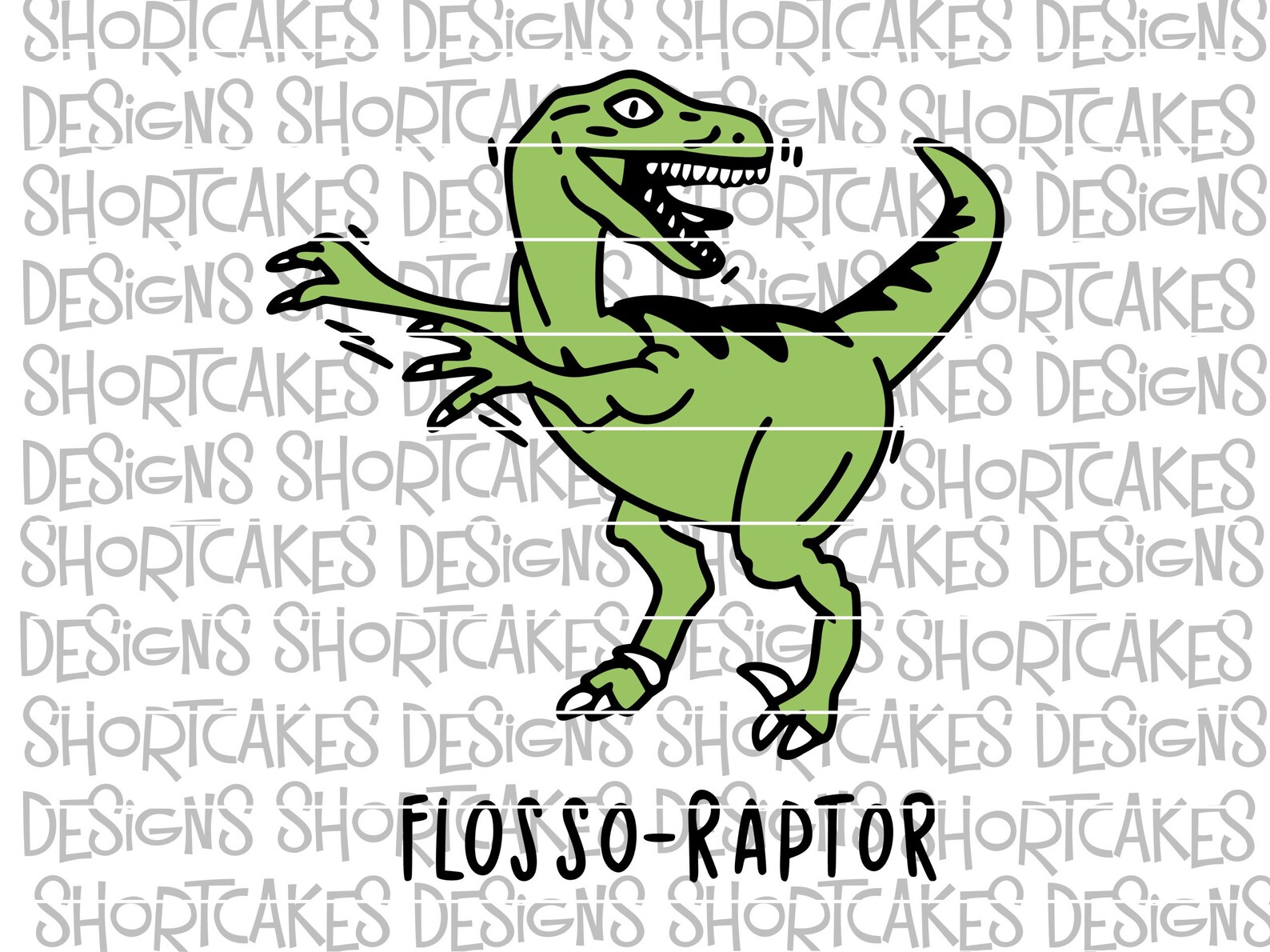 Flosso-raptor Dinosaur Floss Dance Velociraptor Digital | Etsy