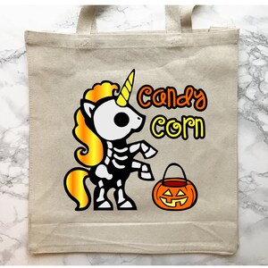 Candy Corn Halloween Unicorn Skeleton Halloween Digital File Instant ...