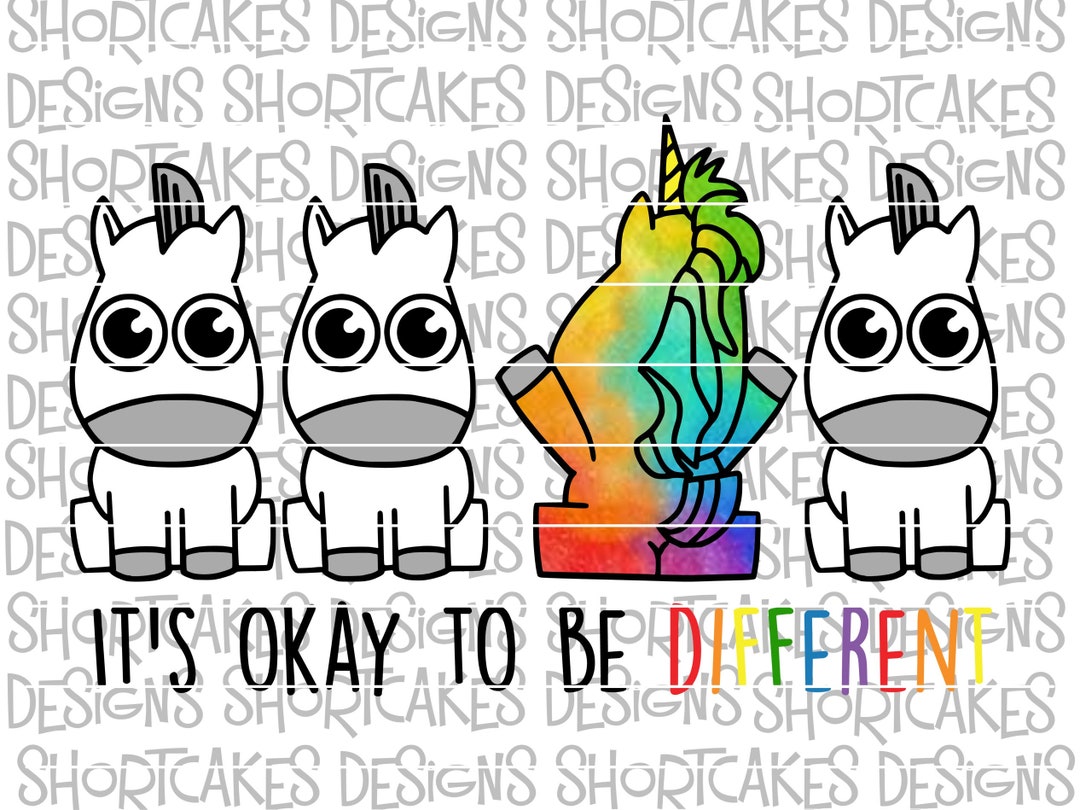 It's Okay to Be Different Unicorn Rainbow Diversity Digital Download ...