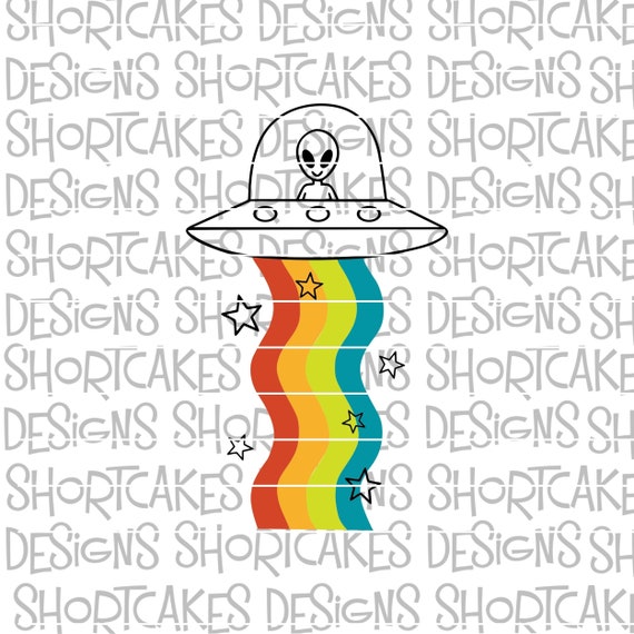 Alien UFO Rainbow Digital Download Svg/png/jpeg/dxf | Etsy