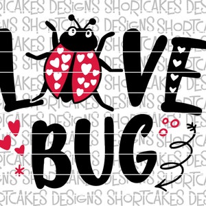 Love Bug Ladybug Valentine's Day Digital Download Svg/png/jpeg/dxf - Etsy
