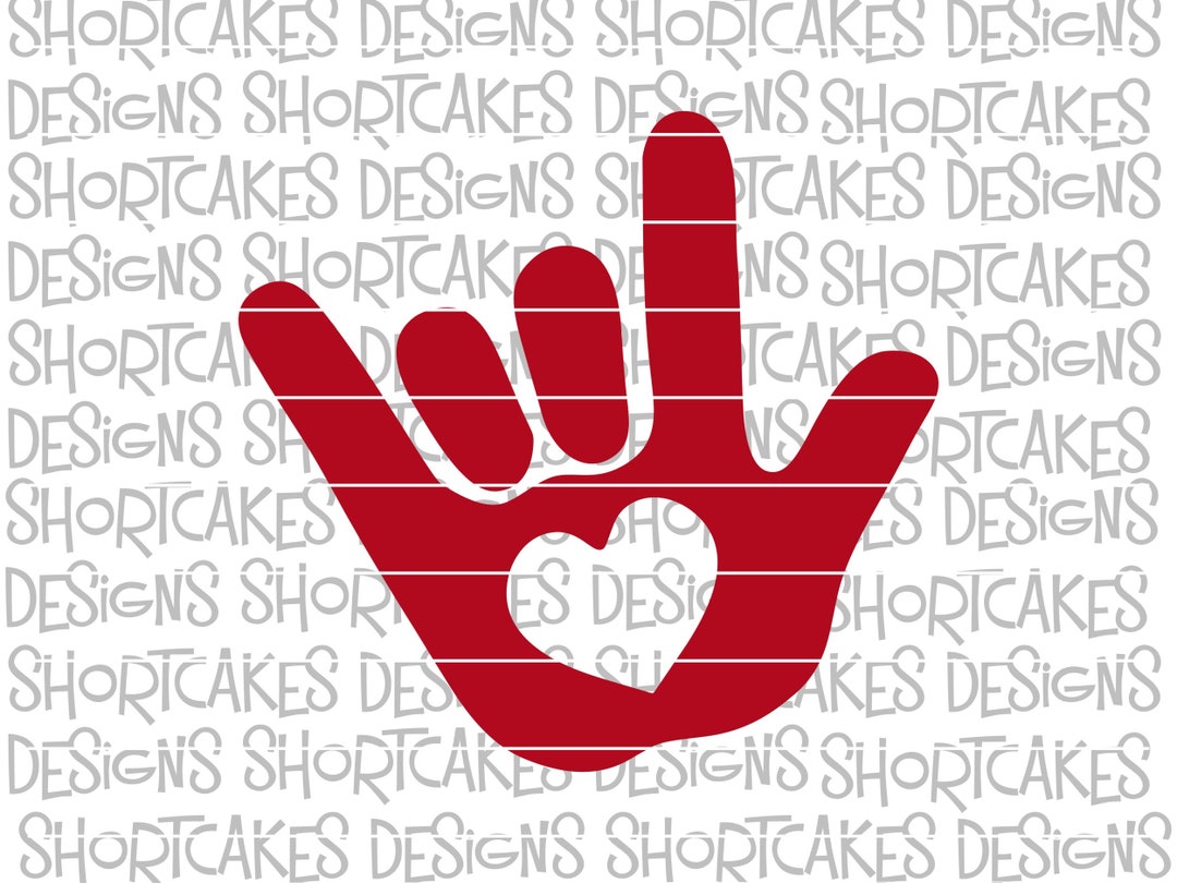 Sign Language Love Heart Valentine's Day Digital Download Svg/png/jpeg ...