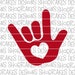 Sign Language Love Heart Valentine's Day Digital Download - Etsy