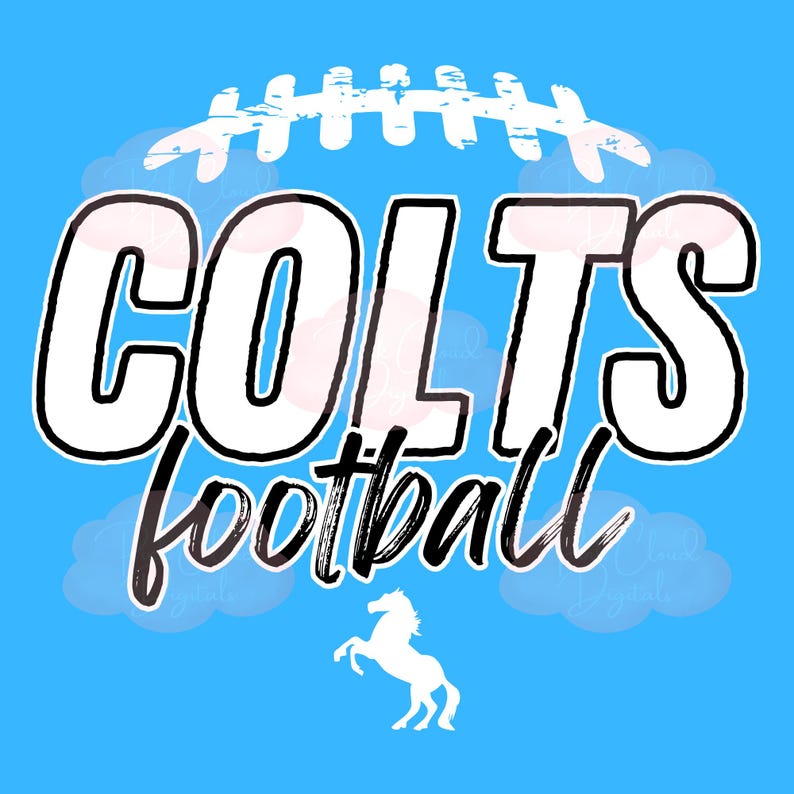 Colts Football, PNG, School Spirit, Mascot, Digital File, Sublimation ...