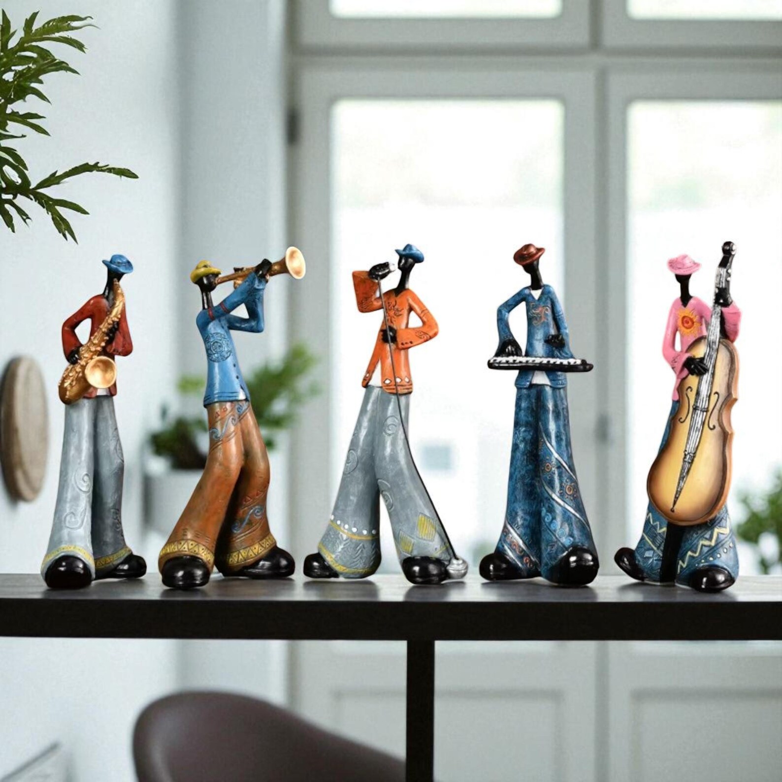 Musical Instrument Band Statue, Nordic Style Sculpture for Living Room ...