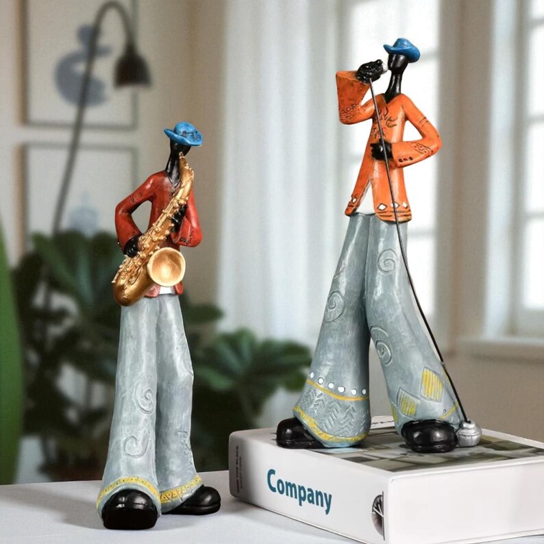 Musical Instrument Band Statue, Nordic Style Sculpture for Living Room ...