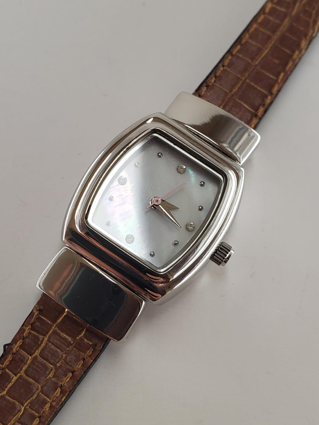 2000s Women's Quartz Mary Kay Silver Tone Tank Style Watch With Mother ...