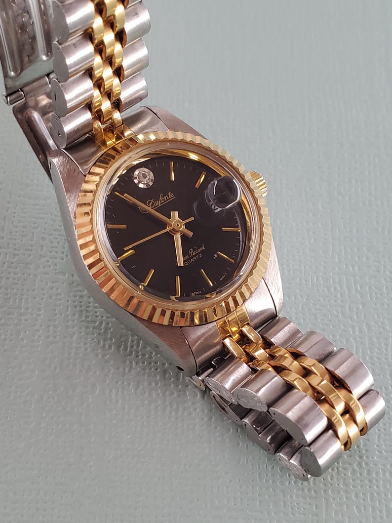 2000s Women's Dufonte by Lucien Piccard Two Tone Quartz Watch on Two ...