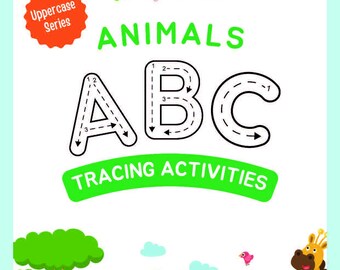 Animal Names Alphabet Tracing Worksheet Activity for Kids | ABC ...