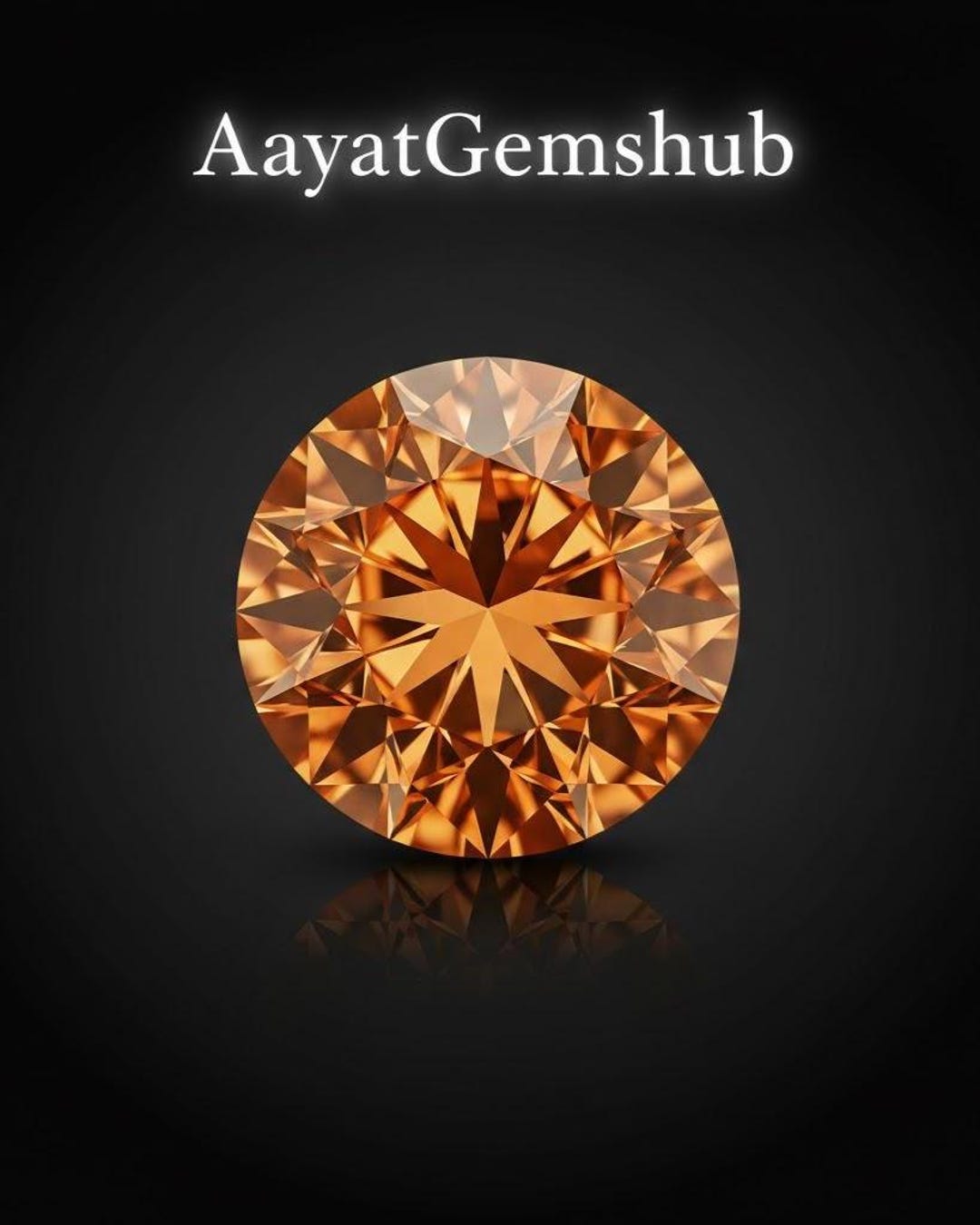 Certified 2.00 Ct Natural Orange Diamond Round Cut Loose Diamond VVS1 8 ...