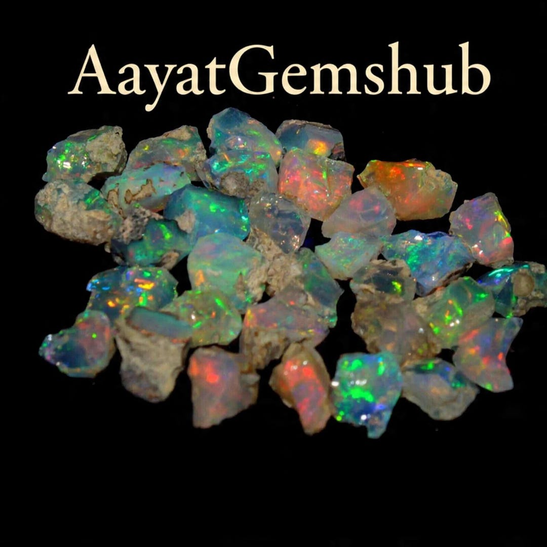 Ethiopian Welo Opal Rough Lot – 50 Carats, AAA Grade Fire Opals - Etsy