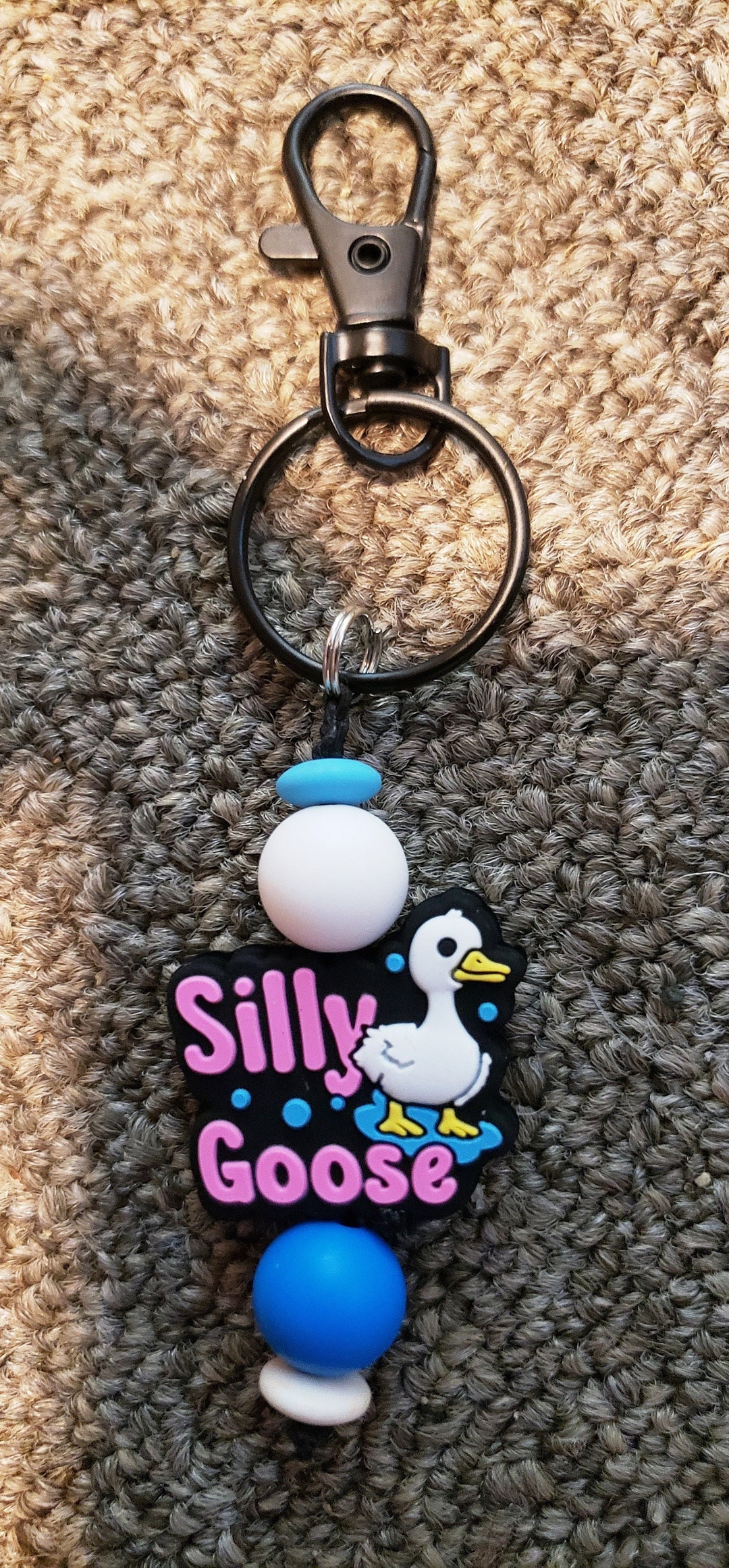 Cute Creature Dinosaur Silicone Bead Whimsical Keychain - Etsy