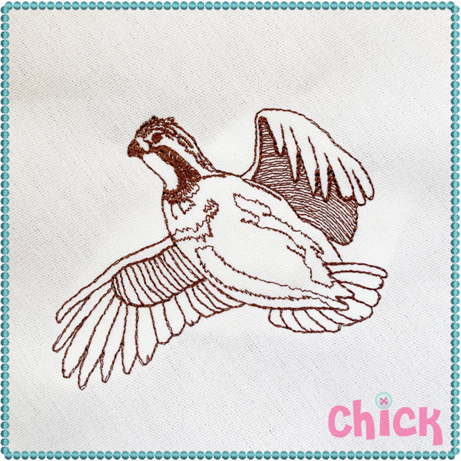 Quail Sketch Machine Embroidery Design - Etsy