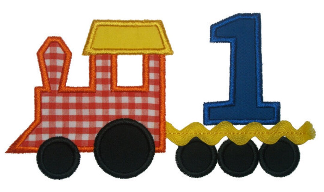 Train Numbers Applique Designs 164 - Etsy
