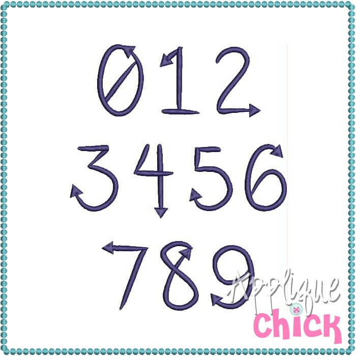 Arrow Embroidery Font Instant Download - Etsy