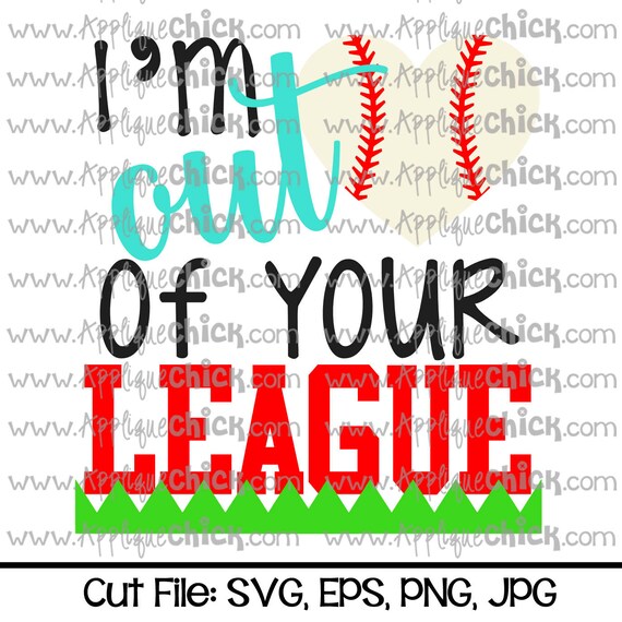 Out of Your League Baseball SVG Clipart | Etsy
