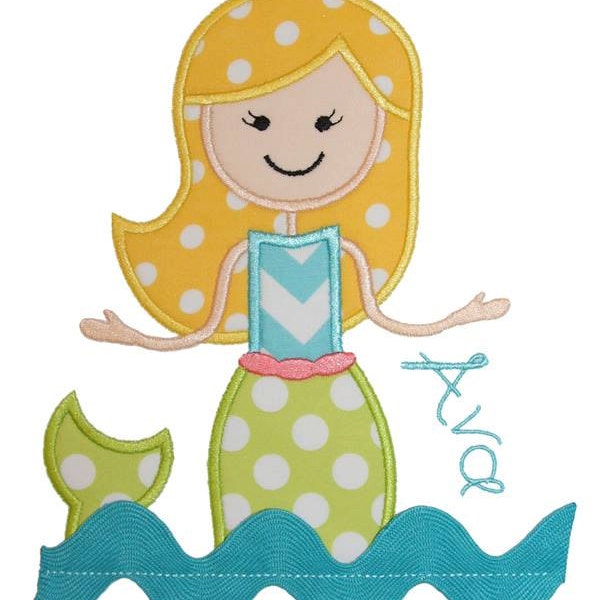 Mermaid Applique - Etsy