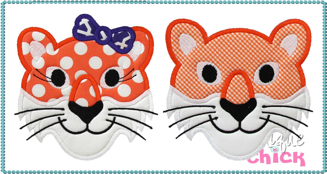 Tiger Applique Design - Etsy