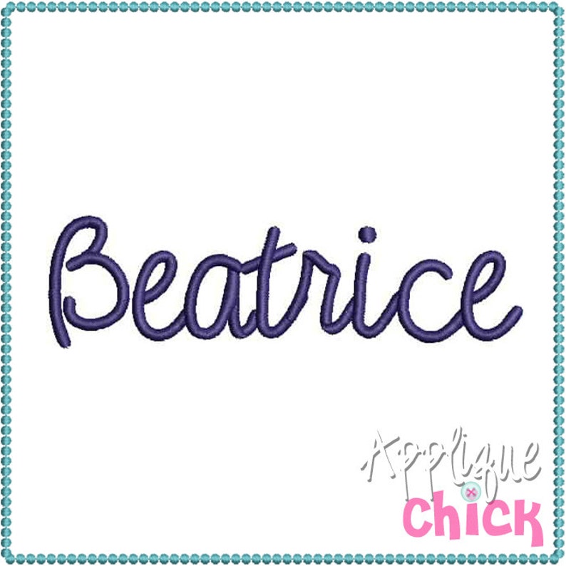 Beatrice Embroidery Font Instant Download - Etsy