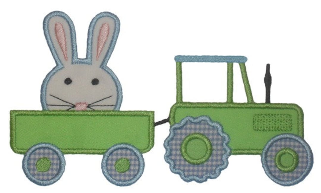 Tractor With Bunny Applique - Etsy