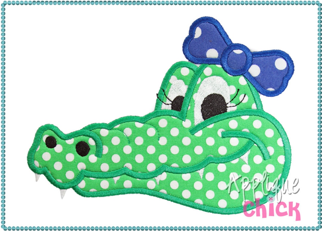 Gator Girl Applique Design - Etsy