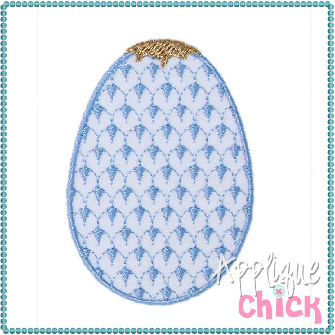 Fishnet Easter Egg Machine Embroidery Design Shamrock - Etsy