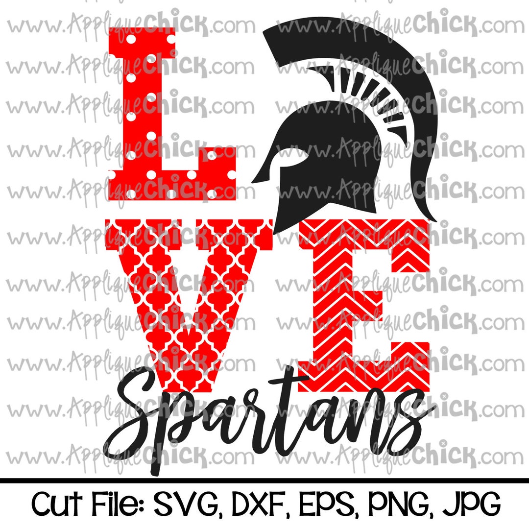 Love Spartans SVG Clipart DXF - Etsy