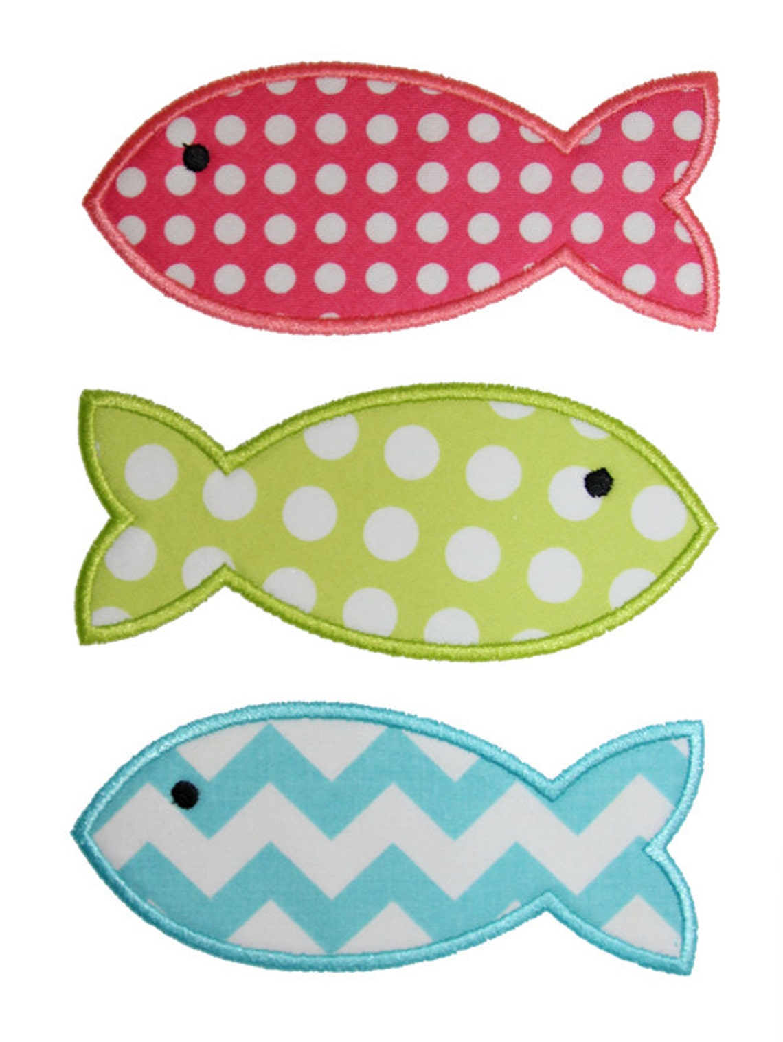 Fishes Applique Design | Etsy