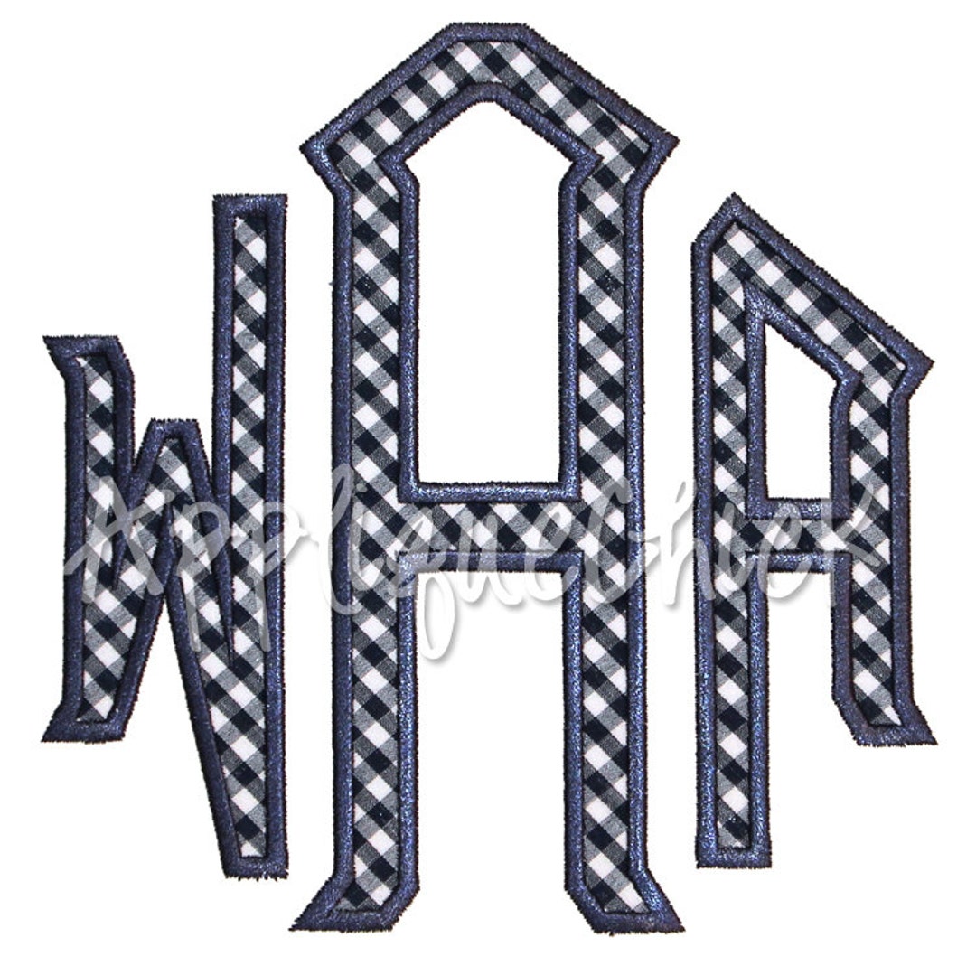 Diamond Applique Monogram Alphabet - Etsy