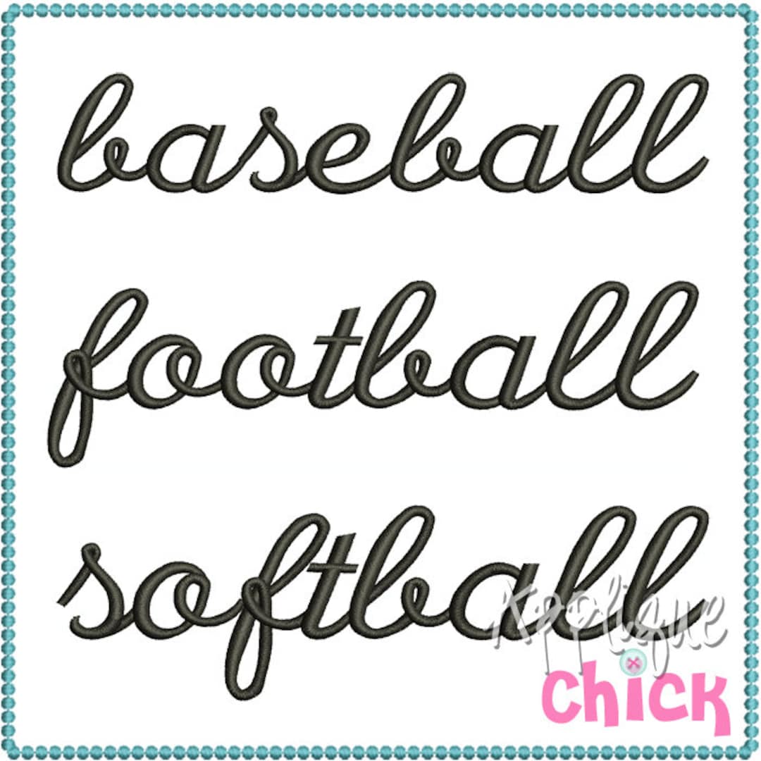 Sports Wording Embroidery Design Instant Download - Etsy