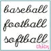 Sports Wording Embroidery Design Instant Download - Etsy