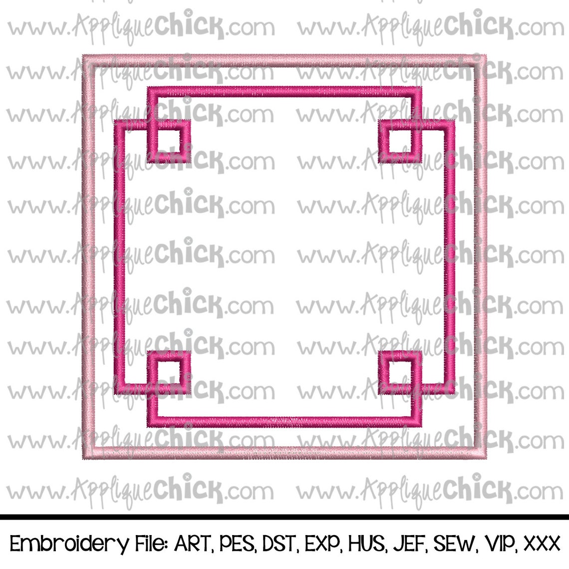 ITH Greek Key Cocktail Napkin Machine Embroidery Design - Etsy
