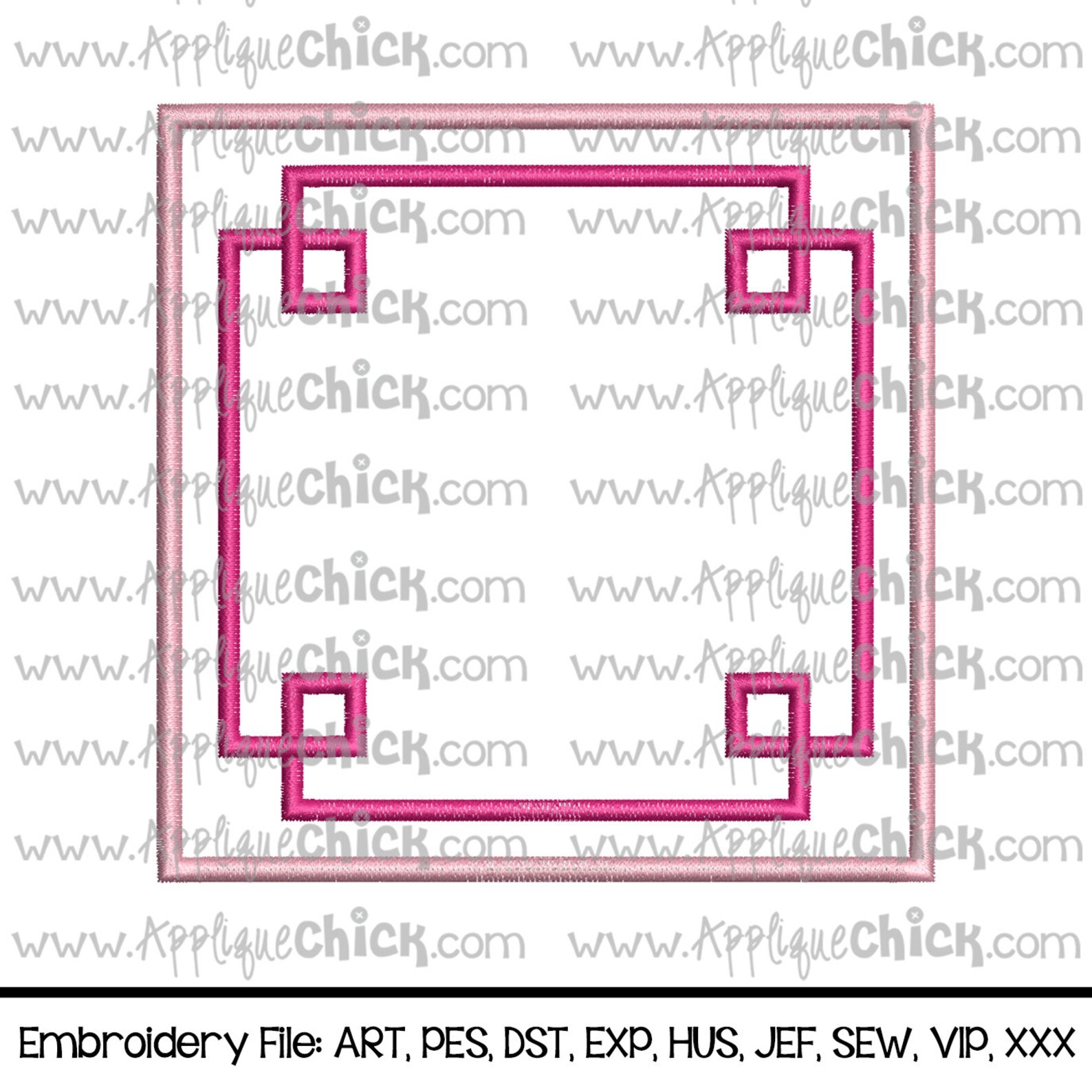 ITH Greek Key Cocktail Napkin Machine Embroidery Design - Etsy