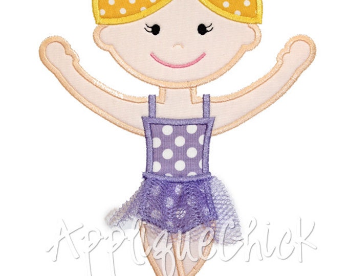 Ballerina Applique Design - Etsy