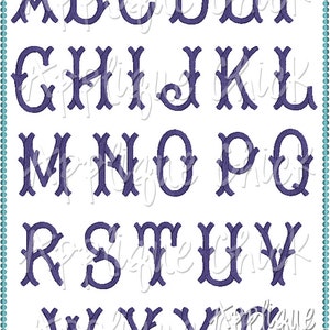 Large Pagoda Embroidery Font Instant Download - Etsy