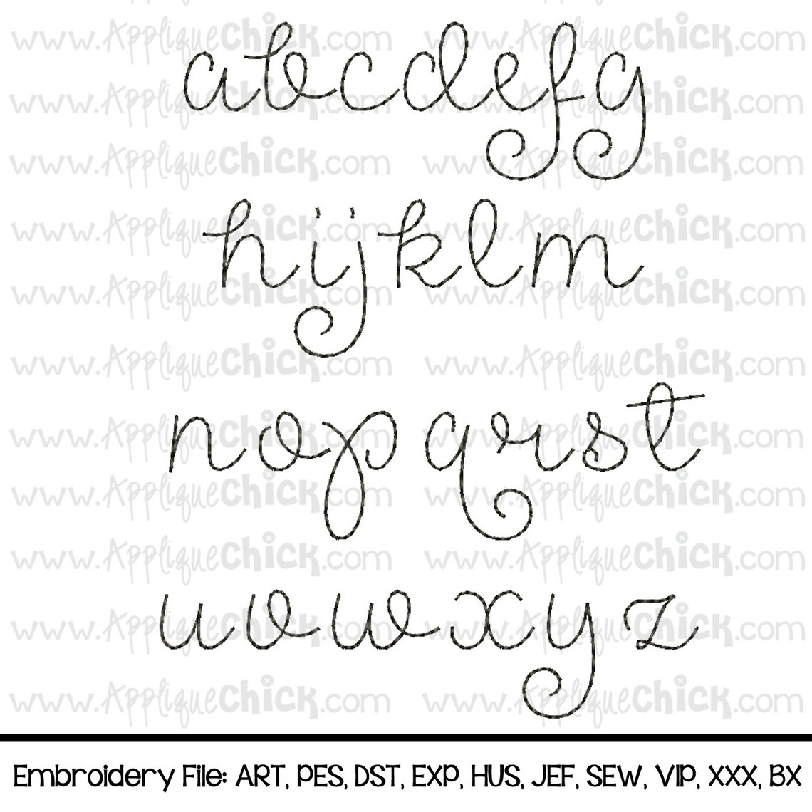 Vintage Stitch Script Embroidery Font Bean Stitch - Etsy