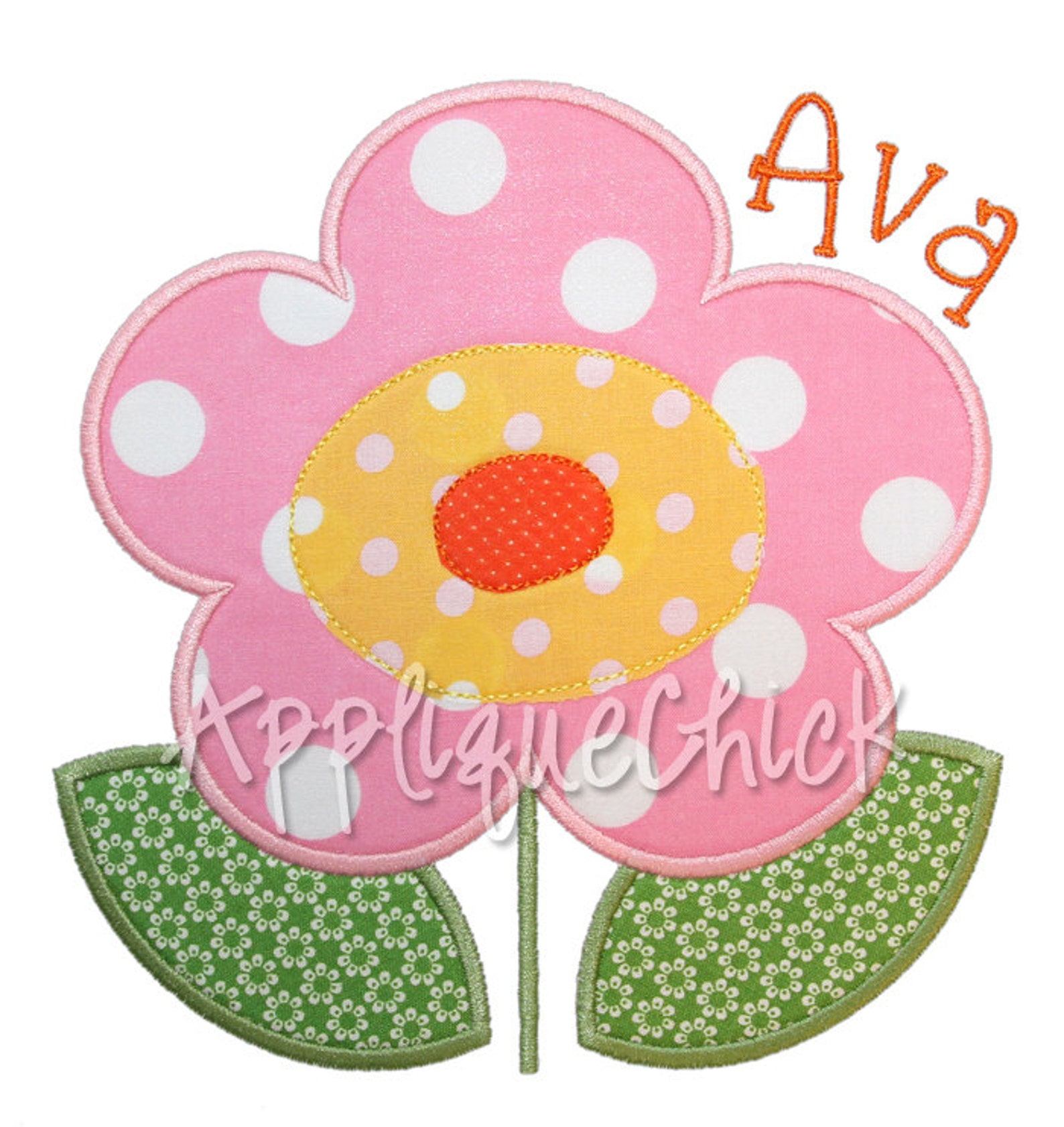 Flower Applique Design - Etsy