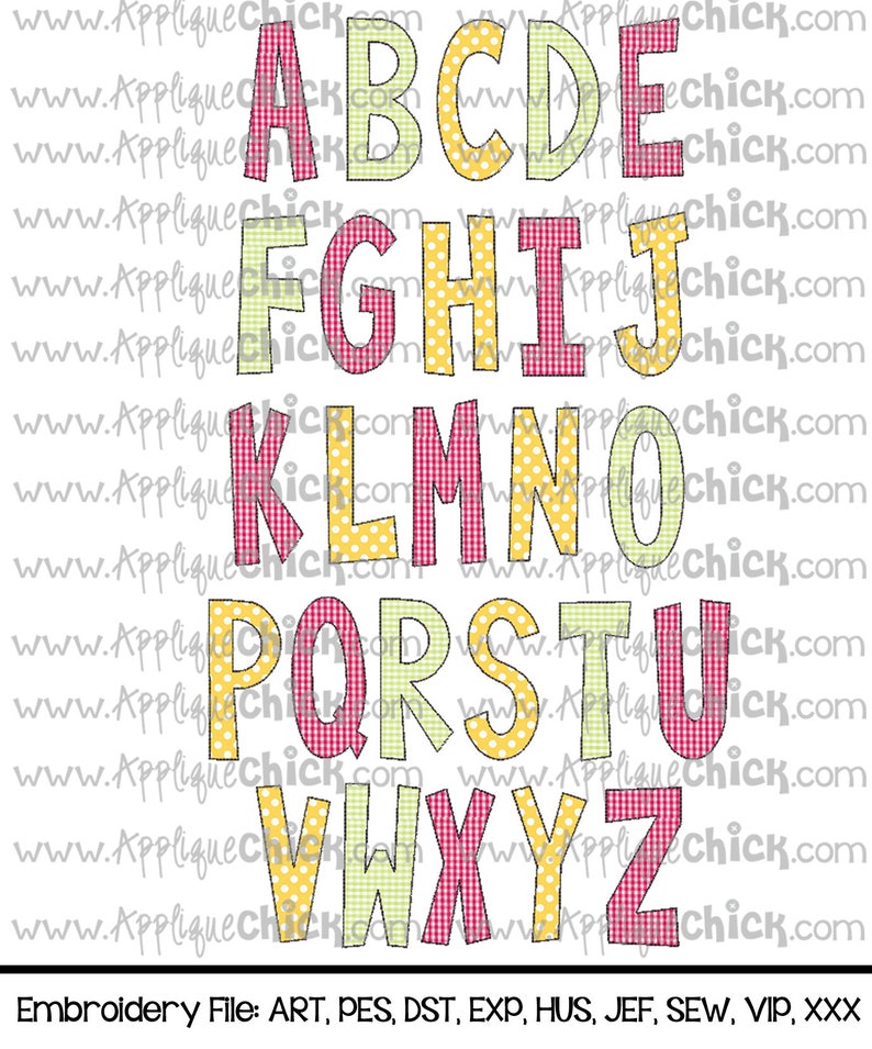 Bean Stitch Applique Font Instant Download - Etsy Denmark
