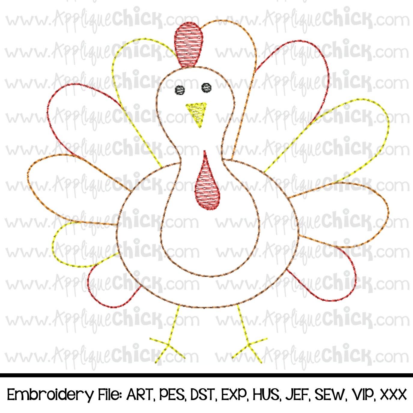 Vintage Turkey Embroidery Design - Etsy