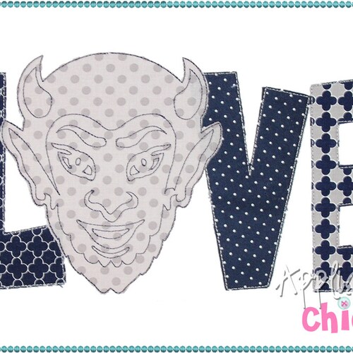 Devils Silhouette Embroidery Applique Design - Etsy