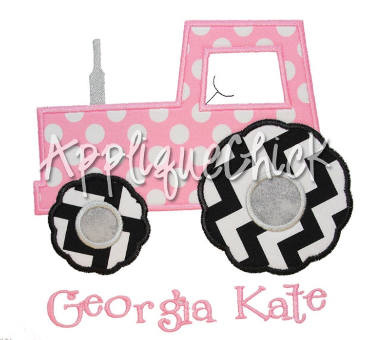 Tractor Applique Design - Etsy