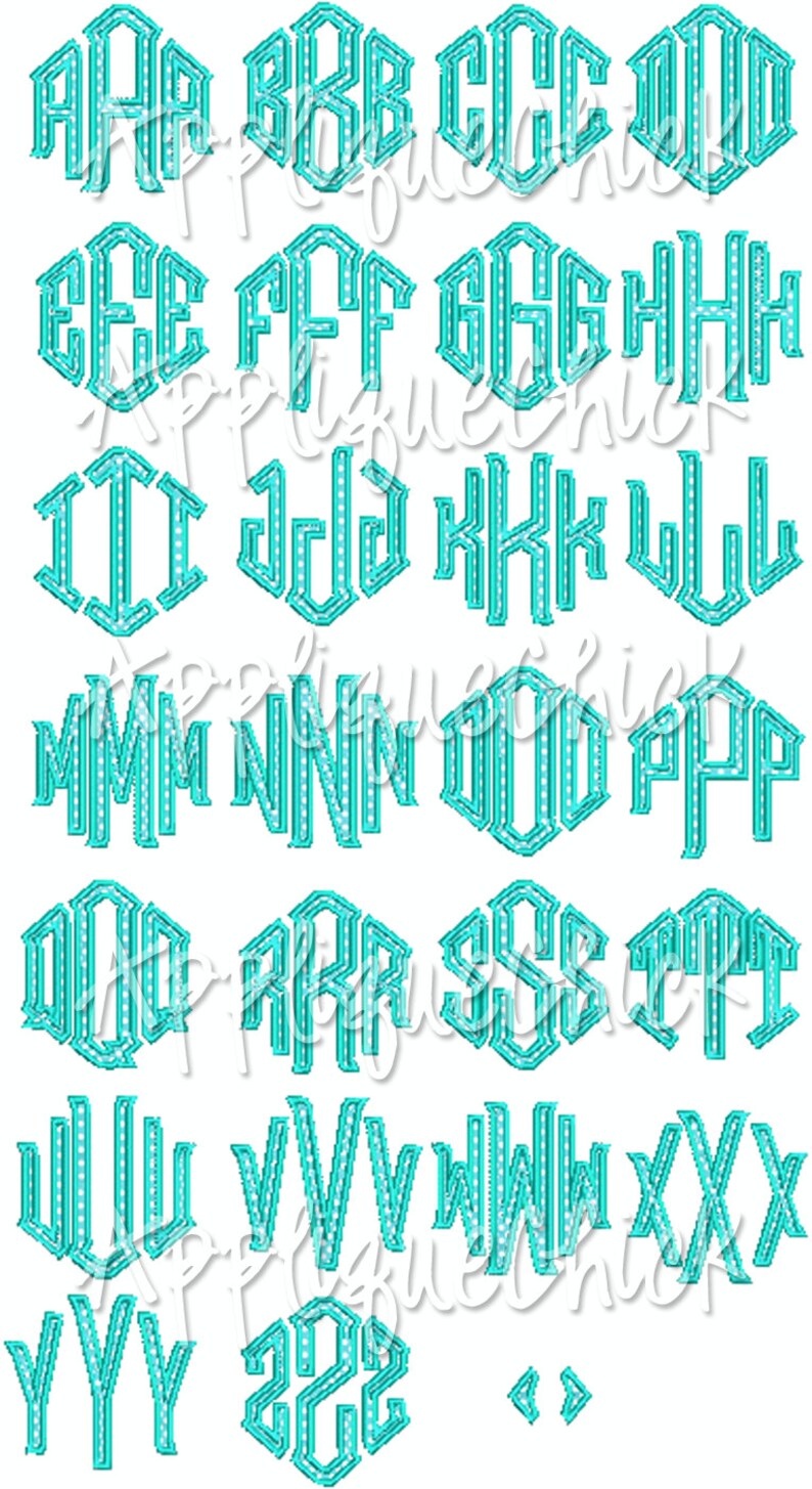 Diamond Applique Monogram Alphabet - Etsy