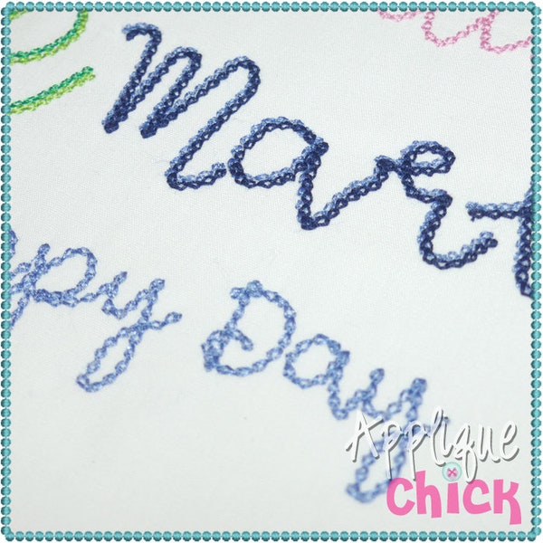 Chain Stitch Embroidery Font - Etsy
