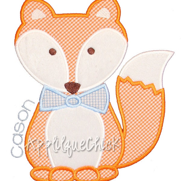 Fox Applique Design - Etsy