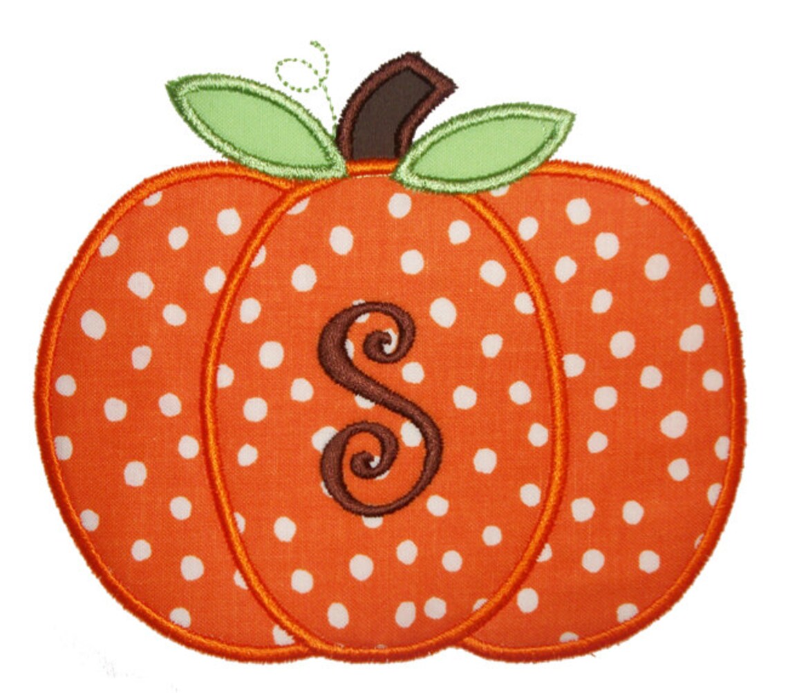 Pumpkin Applique Design - Etsy