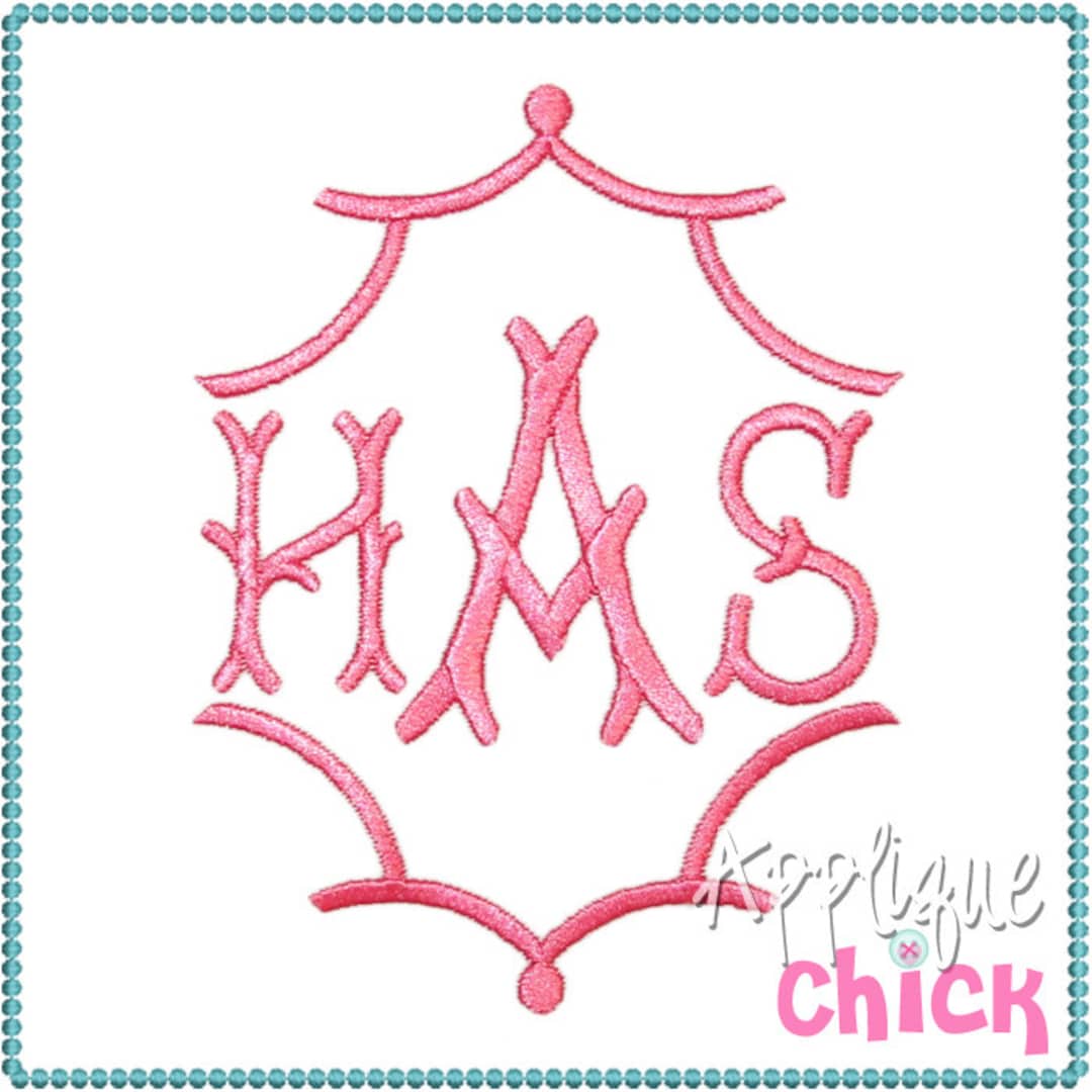 Pagoda Embroidery Font Instant Download - Etsy