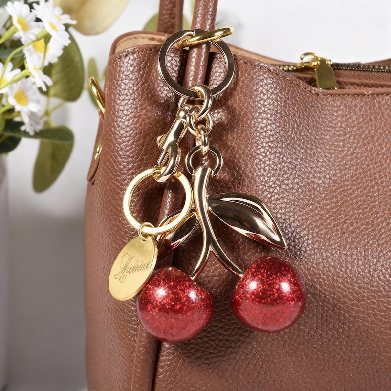 Cherry Keychain - Etsy